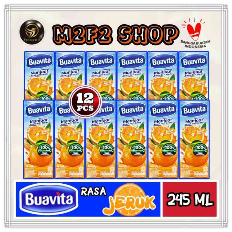 Jual Jus Buavita Rasa Jeruk Kotak | Juice Orange - 245 ml (Kemasan 12 Pcs) di Seller M2F2 Shop ...