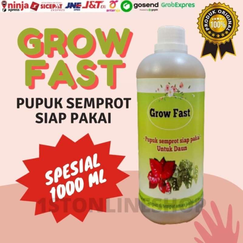 Promo PUPUK CAIR DAUN GROW FAST AGLONEMA SIAP PAKAI 1000ML ORIGINAL 1LITER Diskon 59% di Seller ...