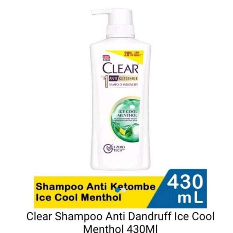 Jual clear shampoo anti dandruff ice cool menthol 430ml di Seller MIUI ...