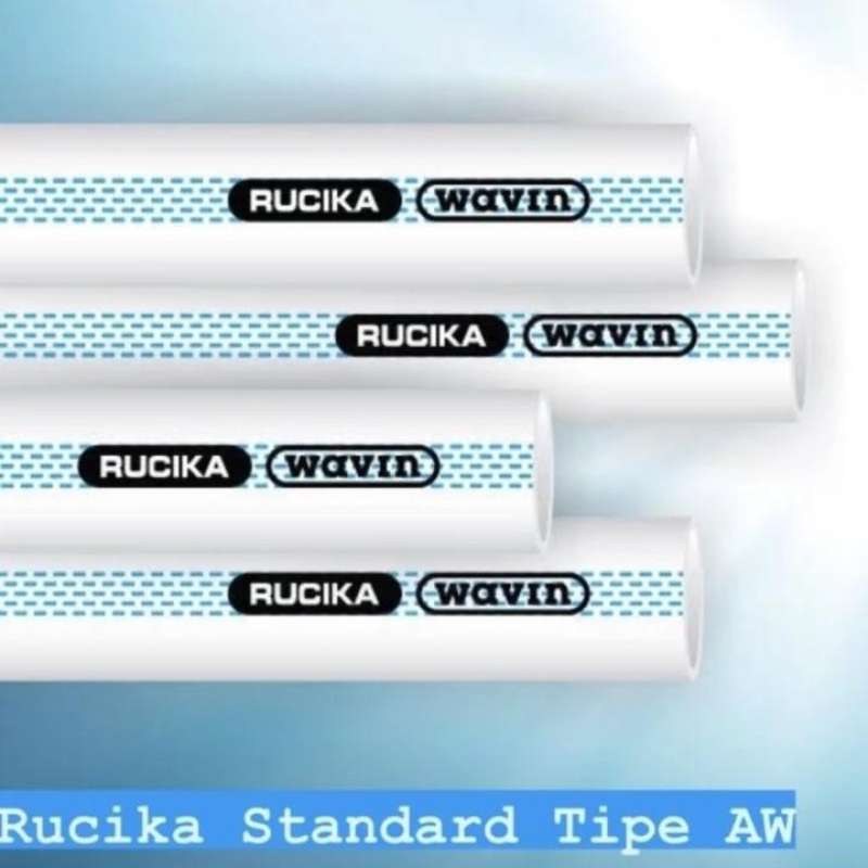 Jual Pipa PVC Rucika Wavin AW 1/2 inch, 3/4 inch, 1 inch, 11/4 inch di ...