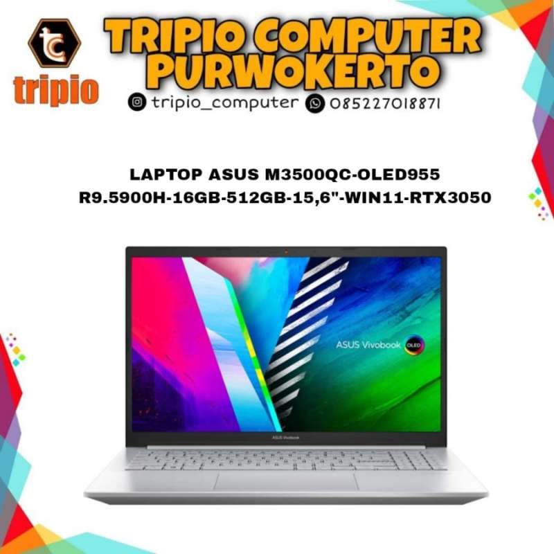 Jual ASUS VIVOBOOK PRO M3500QC-OLED955 Ryzen 9-5900HX 16GB 512GB WIN11 ...