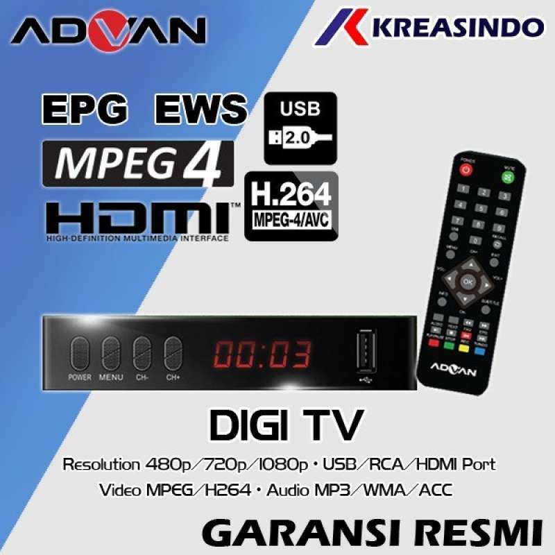 Jual ADVAN DIGITV STB Set Top Box DV3T2 Penerima Signal TV Digital ...
