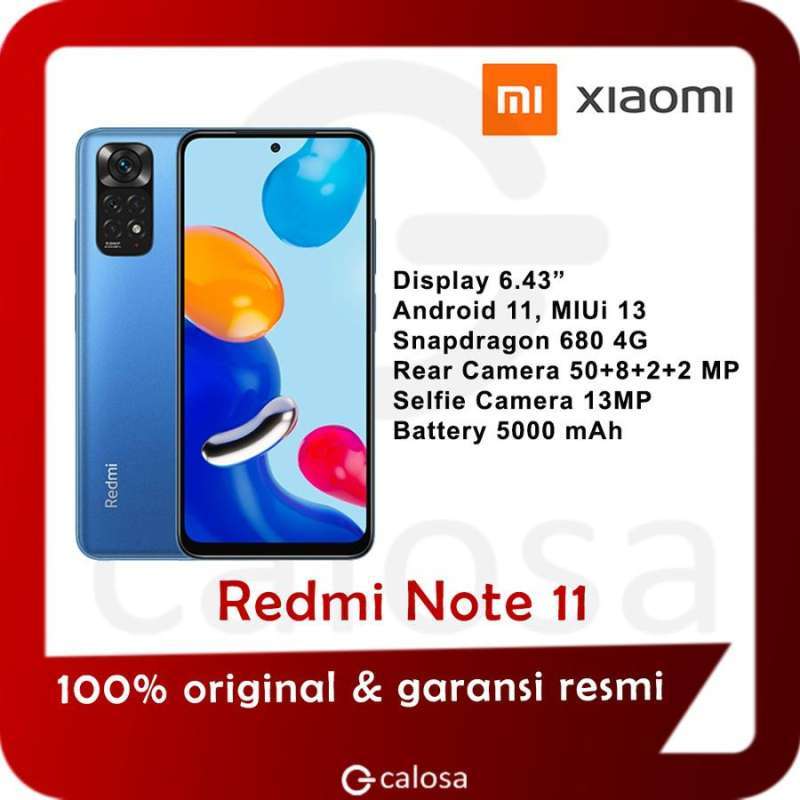Jual Xiaomi Redmi Note 11 4GB 128GB / 6GB 128GB Resmi TAM Segel No Repack - 4/128GB di Seller ...