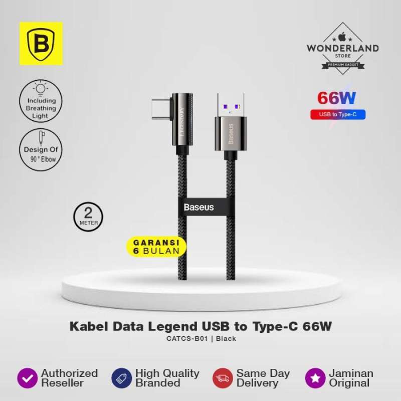 Jual Baseus Gaming Kabel Data Legend Usb To Type C W Super Fast Charge Meter Red Di Seller
