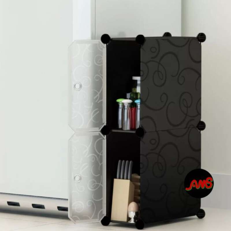 Jual Rak penyimpanan susun rak plastik portable rak dapur storage 2 ...