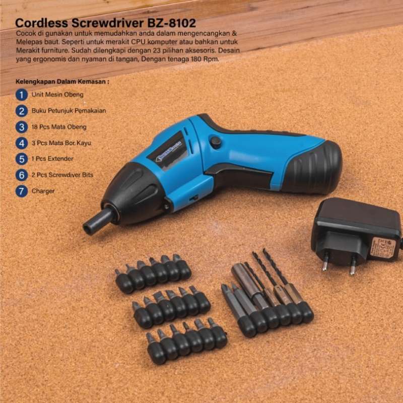 Jual Mesin Bor Obeng Baterai Mini 4 8v Set 23 Pcs Cordless