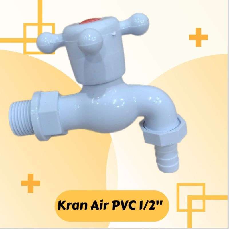 Jual Kran Air PVC 1/2 / Kran Tembok Plastik 1/2 inch di Seller 97 ...