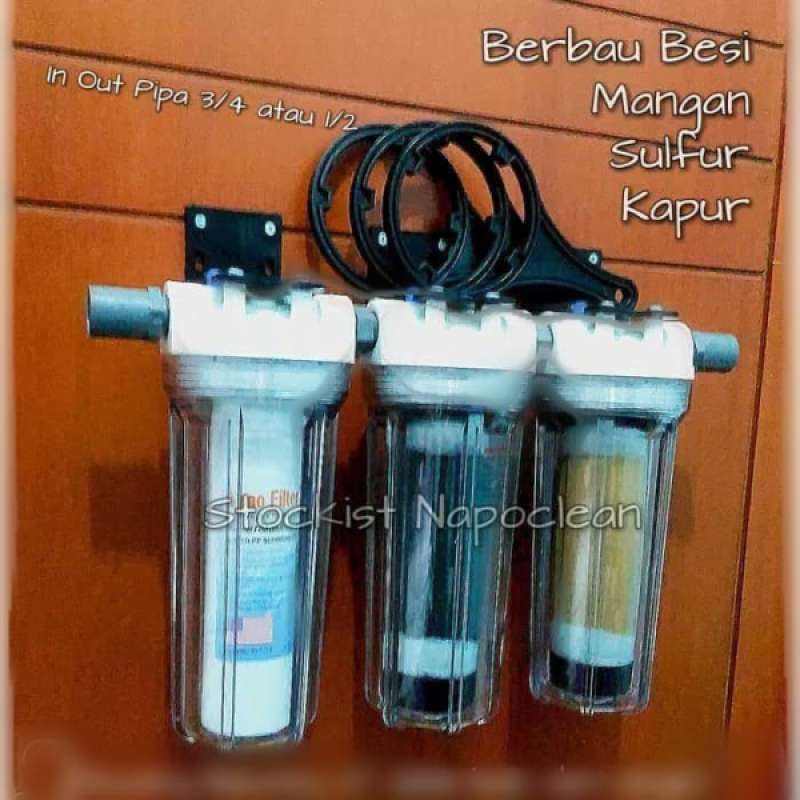 Promo Paket Saringan Air (3 Housing = Berbau Besi+Berkadar Kapur ...