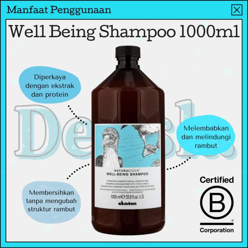 Jual Davines - WELLBEING WELL BEING SHAMPOO 1000ML 1000 ML di Seller ...