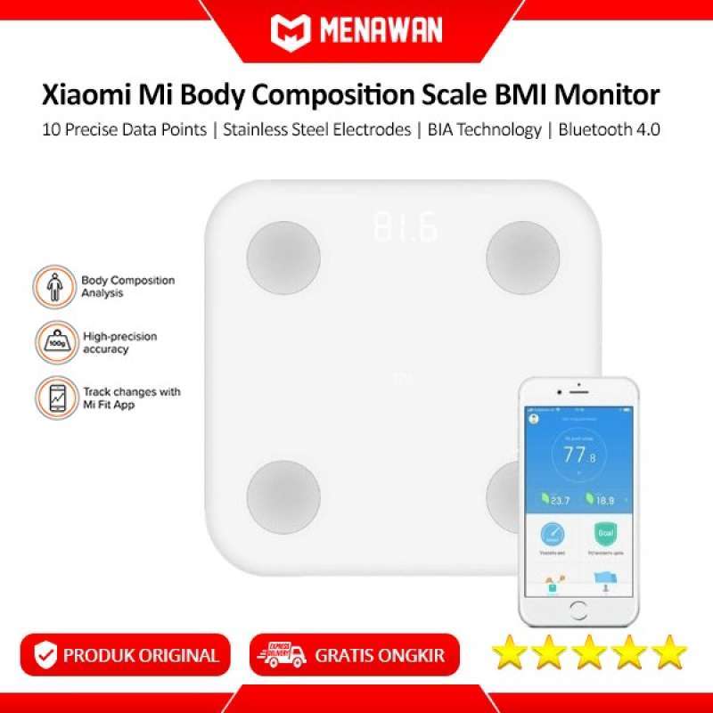 Promo . Mi Body Composition Smart Scale Fat Scale Bmi Timbangan Badan ...