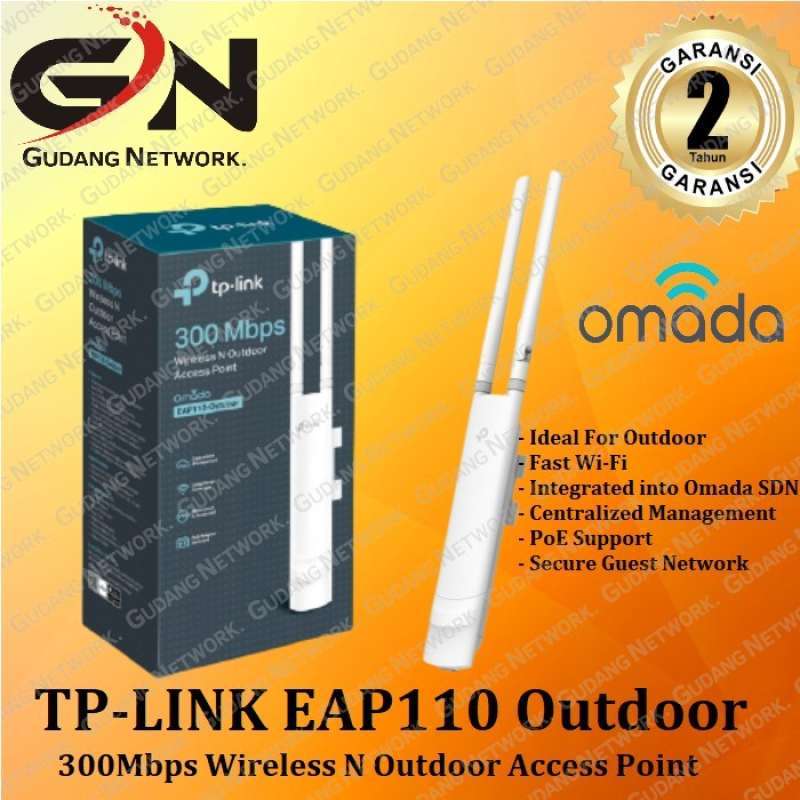 Promo Tanpa Merk TP-LINK EAP110-Outdoor 300Mbps Wireless N Outdoor ...