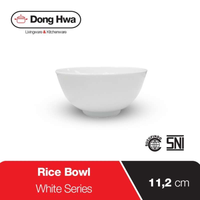 Promo Dong Hwa Mangkok Makan Nasi dan Sup Keramik Putih Diskon 40% di ...