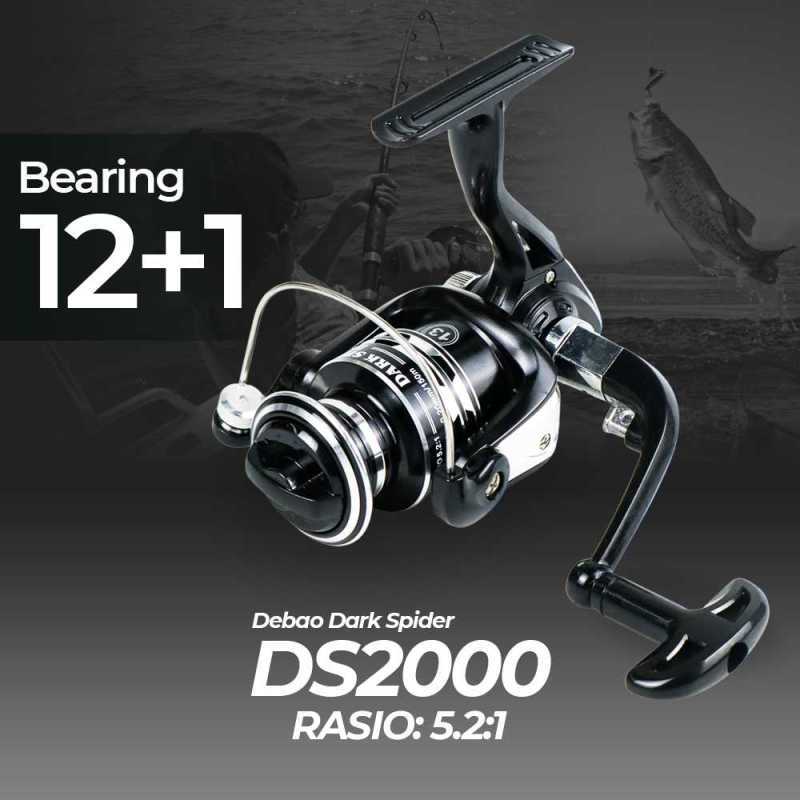 Jual Glo - Debao Dark Spider Ds2000 Spinning Reel Pancing 5.2:1 12+1 ...