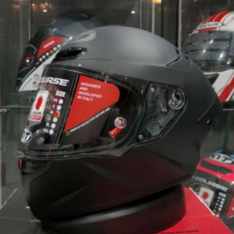 Promo HELM KYT TT COURSE PLAIN MATTE BLACK/KYT TT COURSE BLACK DOFT ...