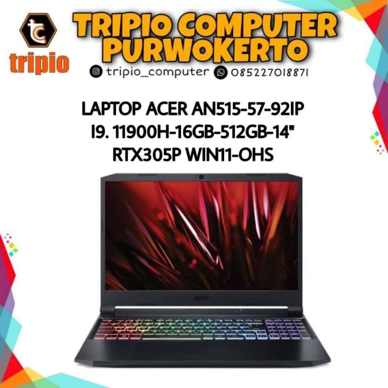 Jual Acer Nitro 5 AN515-57-921P - i9-11900H-RTX3060-16GB-512GB-Win 11 ...