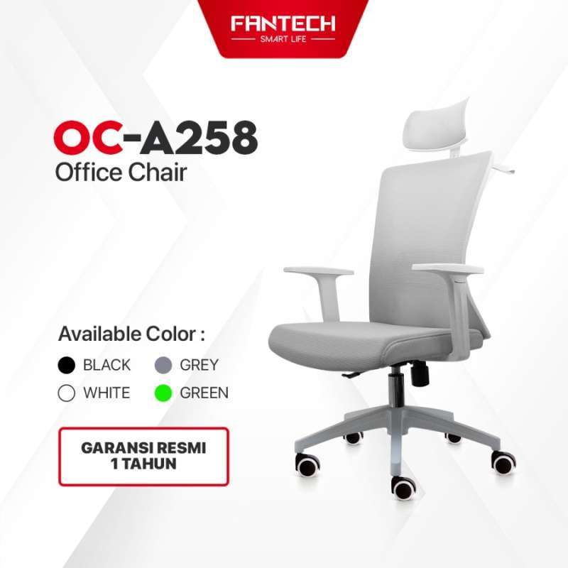 Promo Fantech Kursi Kerja Kantor OCA258 Premium Office Chair - Hitam ...