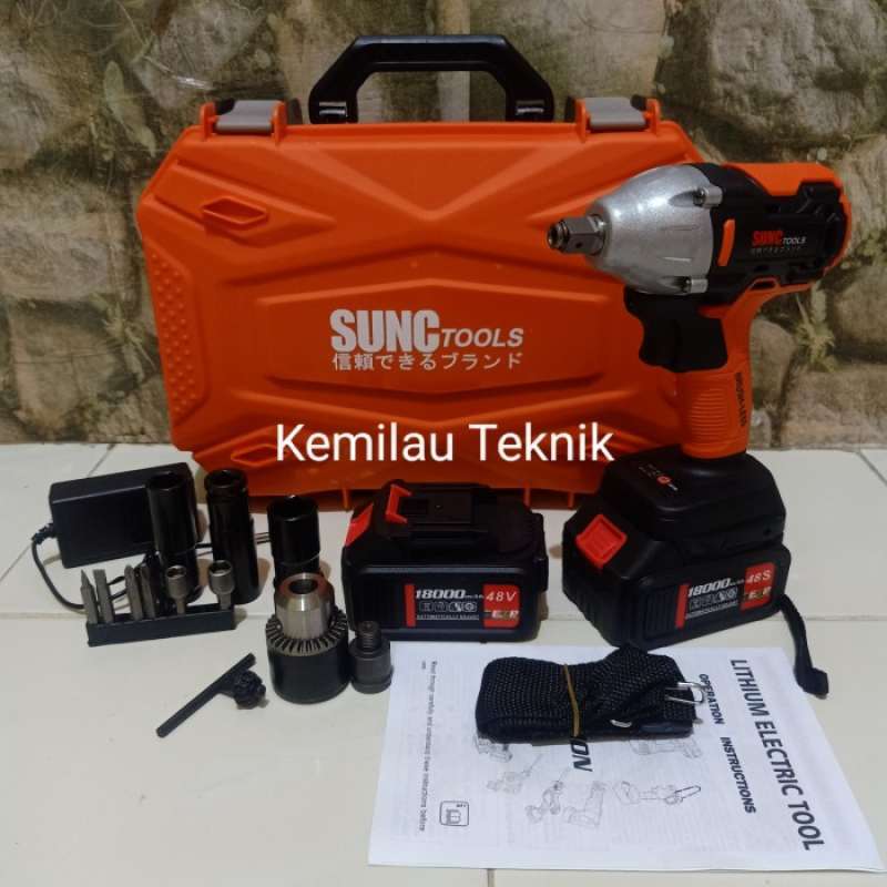 Promo MESIN BOR IMPACT WRENCH BATERAI SUNC JLD 48V CORDLESS BRUSHLESS ...
