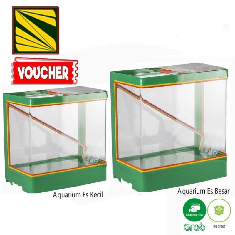 Promo Aquarium Es Kelapa Acrylic Es Buah + Gayung / Kotak Akrilik Es ...