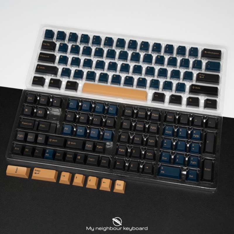Promo Blue Samurai PBT Doubleshot Keycaps / Keycap Set - Random Diskon ...