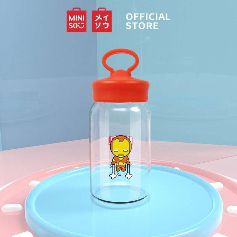 Promo Miniso Marvel Botol Air Gelas Glass Water Bottle Diskon 17% di ...