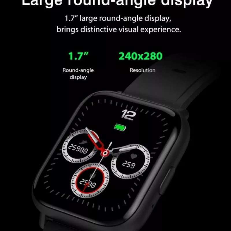 Jual Luna Smartwatch 1.7 Inch Infinity Display 2.5d Curved Sensor Long ...