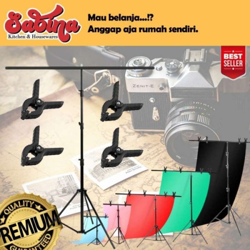 Jual Stand Backdrop Tiang Latar Belakang Studio Photography T-Shape 4 ...