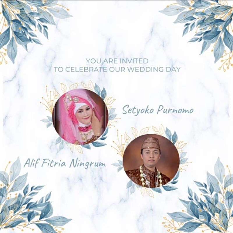 Jual Undangan Digital Pernikahan Model Video Free Custom Murah di ...