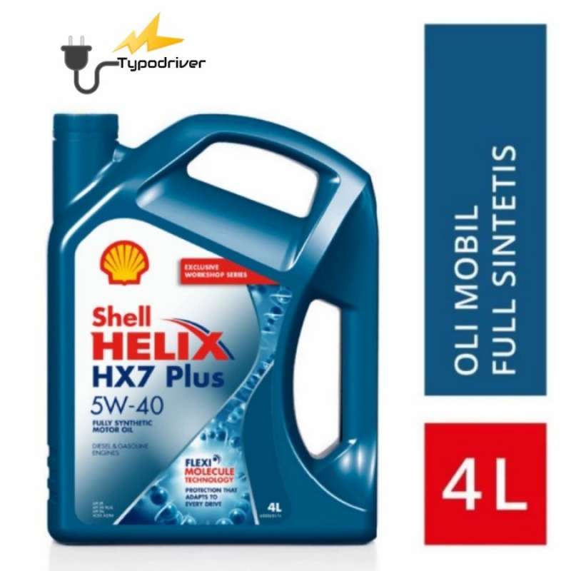 Promo Shell Helix HX7 Plus 5W/40 4L (Galon) Original Verified QR ...