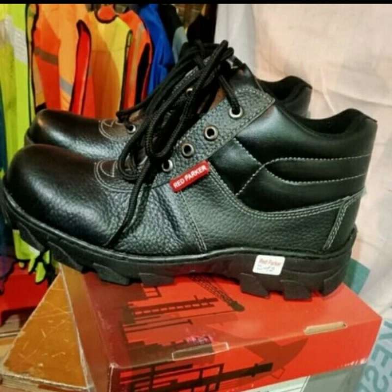 Jual SEPATU SAFETY RED PARKER SEPATU SAFETY KULIT UJUNG BESI di Seller ...