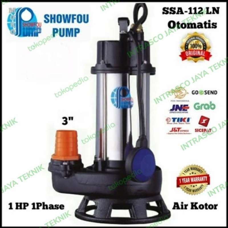Jual Pompa Celup Air kotor/Lumpur/Limbah SHOWF0U SSA- 112LN 1HP 1phase ...