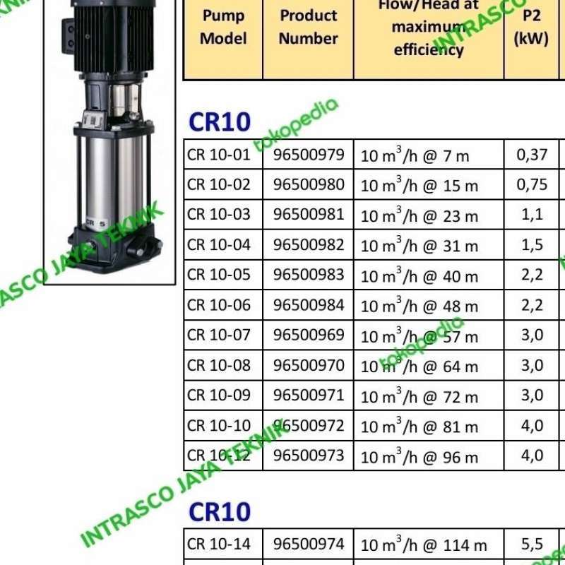 Jual Pompa Grundfos Cr10-6 Vertical Multistage Di Seller Intrasco Jaya Teknik 2 - Mangga Besar ...