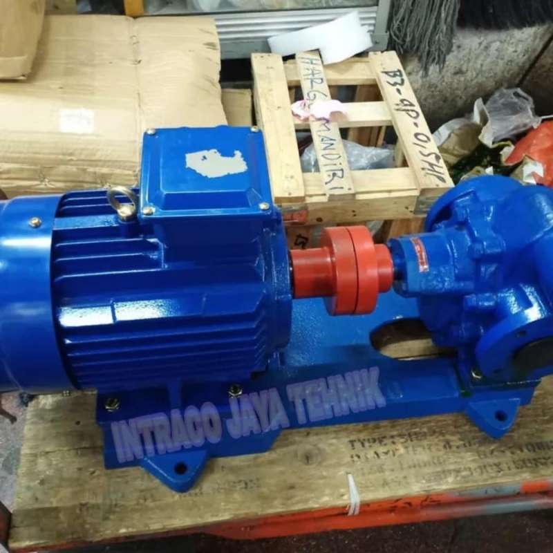 Jual Pumpa Gear Pump Merek Rotor Type RK 200 Pipa 2inch Motor 4kw 5.5hp ...