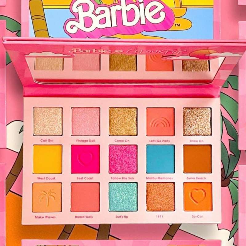 Jual ColourPop X Barbie Pressed Powder Eyeshadow Palette - Malibu ...