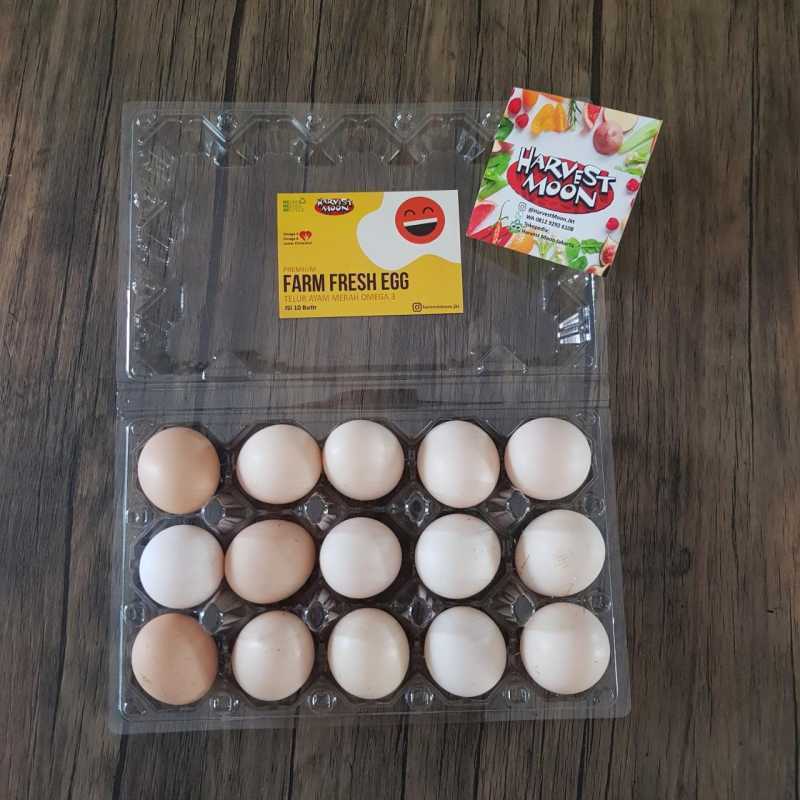 Jual HarvestMoon Telur Ayam Kampung Omega 3 Merah Per Tray Halal di ...
