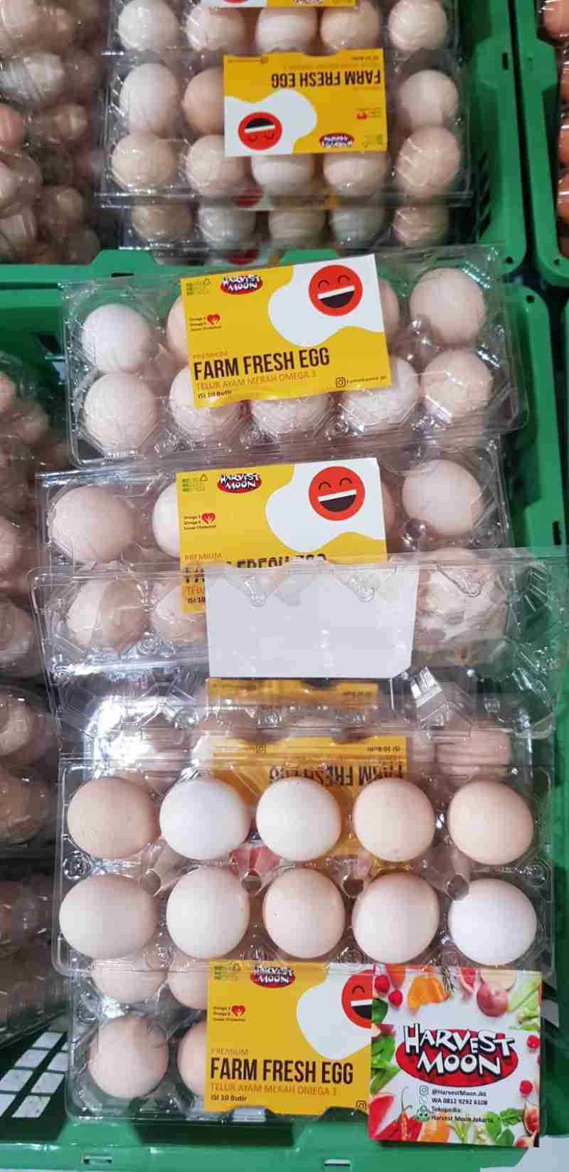 Jual HarvestMoon Telur Ayam Kampung Omega 3 Merah Per Tray di Seller ...