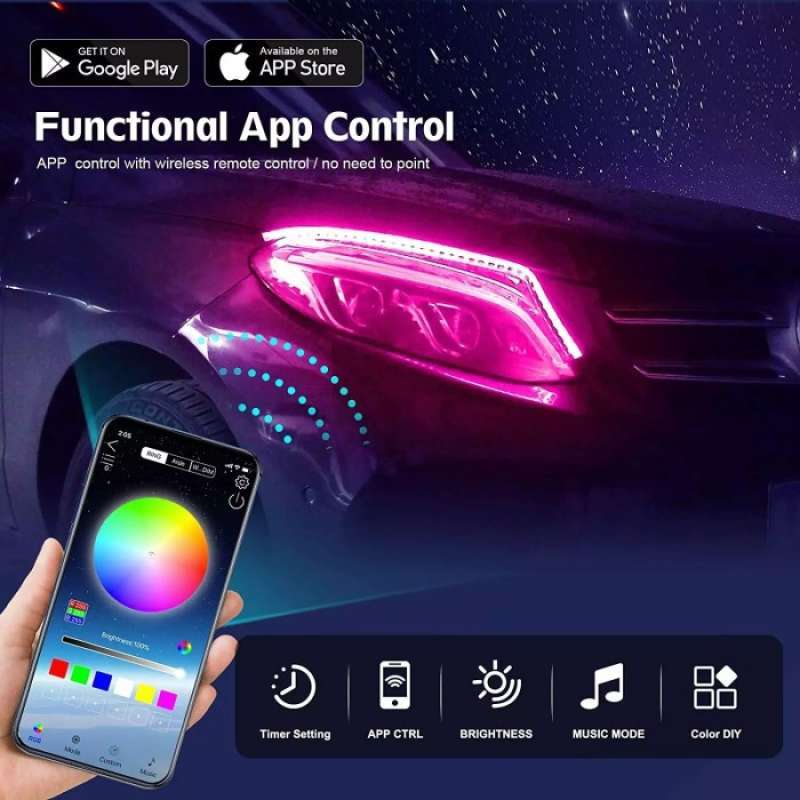 Promo DRL RGB AES HURACAN SOFTLED 60 CM MERK AES DAY RUNNING LIGHT AES ...