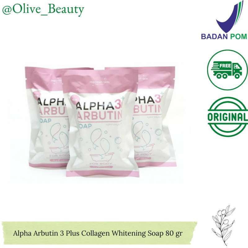 Promo Alpha Arbutin 3 Plus Collagen Whitening Soap 80 Gr Diskon 2% Di Seller Olive Beauty ...