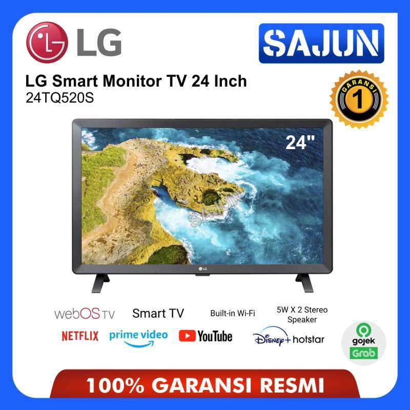 Promo Lg Smart Monitor Tv 24tq520s-pt 23.6'' Hd Led Webos Wifi Hdmi Usb ...