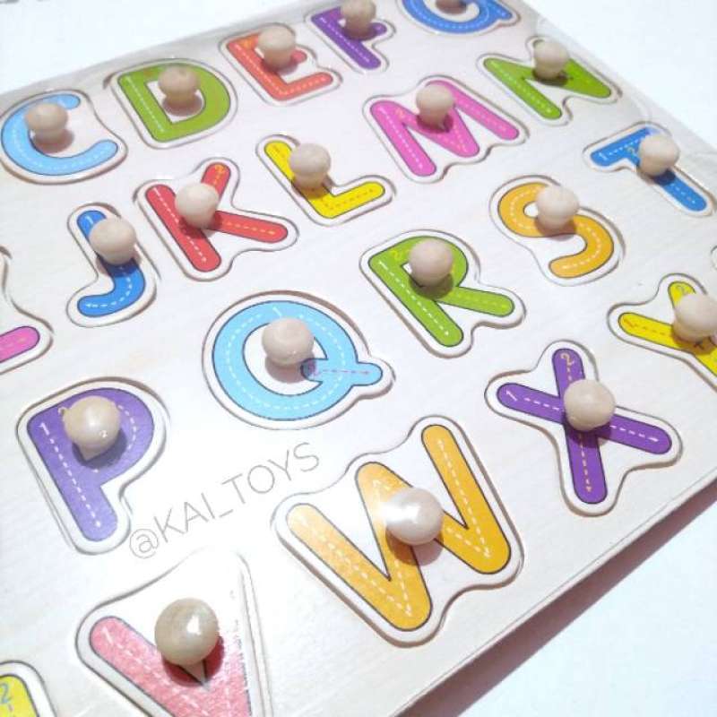 Jual Puzzle Knob Alfabet / Puzzle Huruf Besar / Puzzle Huruf Kecil ...