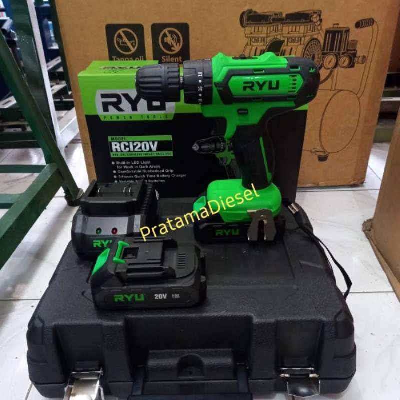 Promo Bor baterai cas 20V RYURCI 20V//Cordless drill bor beton RYU RCI ...
