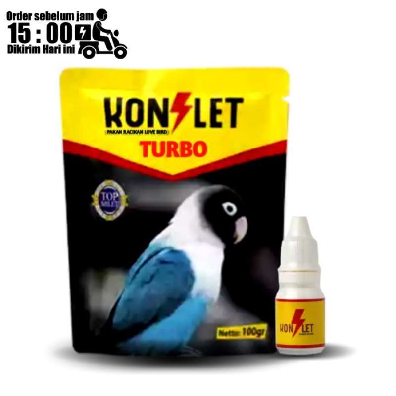 Promo PAKET PAKAN KONSLET TURBO DAN VITAMIN KONSLET 5ML AA DUKI Diskon ...