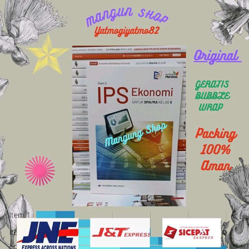 Jual BUKU IPS Ekonomi Kelas X.10 SMA Kurikulum Merdeka Erlangga di Seller Mangun Shop - Kota ...