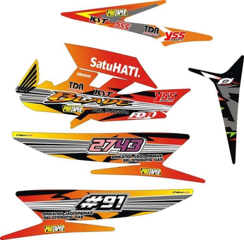 Jual Master Decal Clik Srikandi 2 Modif Stiker Motor for Honda Blade di ...