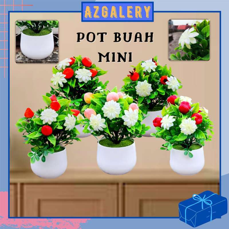 Promo Az Tanaman Hias Pot Bunga Buah Mini Plastik Artifisial Dekorasi ...
