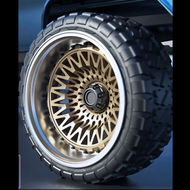 Promo Mesh Offroad Wheel set with low profile tires MOKIT MODEL KIT ...