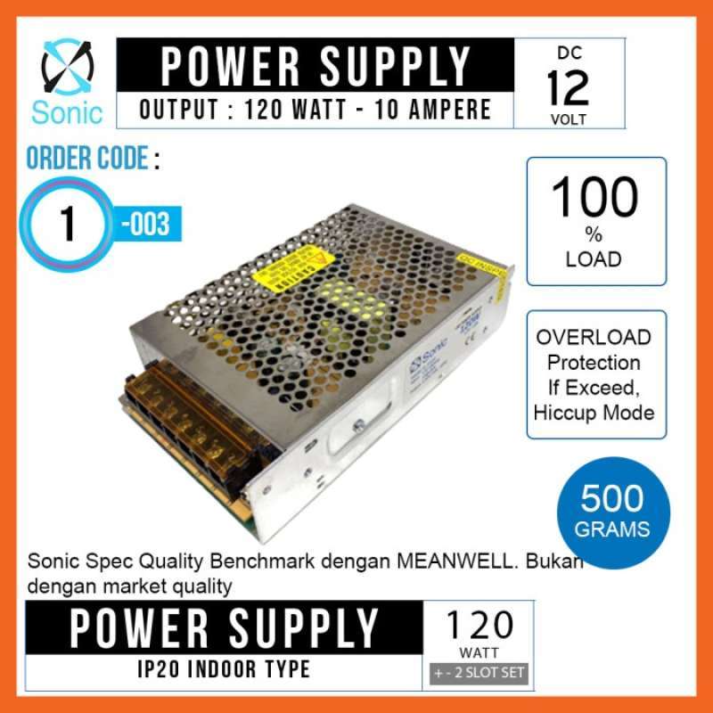 Promo SONIC Power Supply Indoor DC12V 10A Diskon 23% di Seller Gudang Lampu Jakarta - Kota ...
