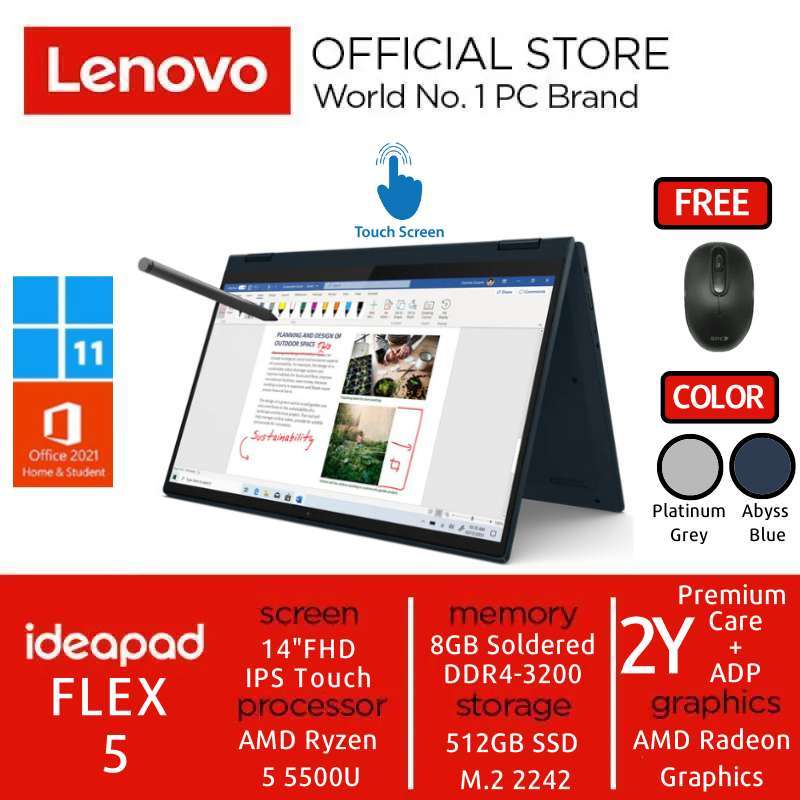Promo Lenovo Ideapad Flex 5 Jaid Jbid Ryzen 5 5500u 8gb/512gb Ssd/14fhd ...