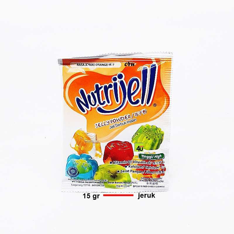Jual Nutrijell Jeli Serbuk Instan Rasa Jeruk [1 Sachet/15 Gr] Di Seller ...