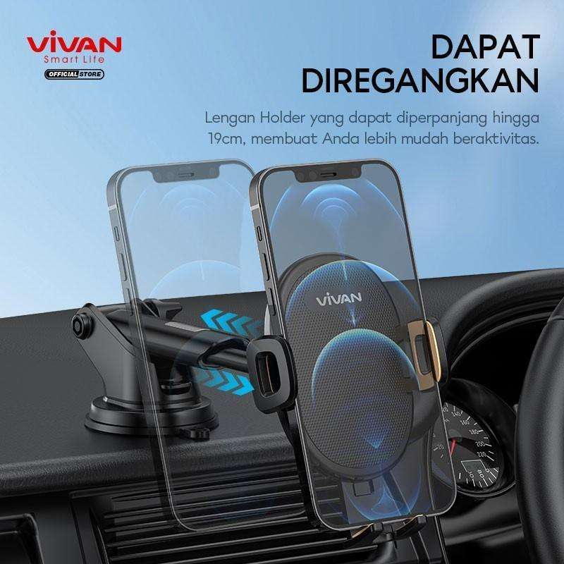 Jual Robot Vivan Car Phone Holder Mobil Hp Dashboard Kaca Samsung ...