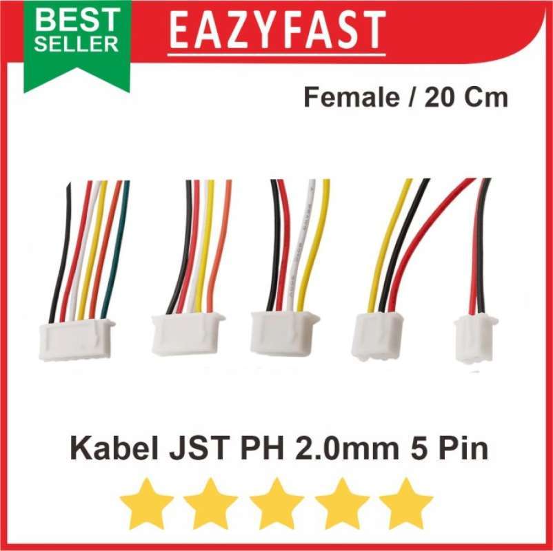 Jual Kabel Jst Ph 2.0 2 Mm 2mm 5p 5 Pin Kaki Jumper Connector Female 20cm Di Seller Eazyfast ...